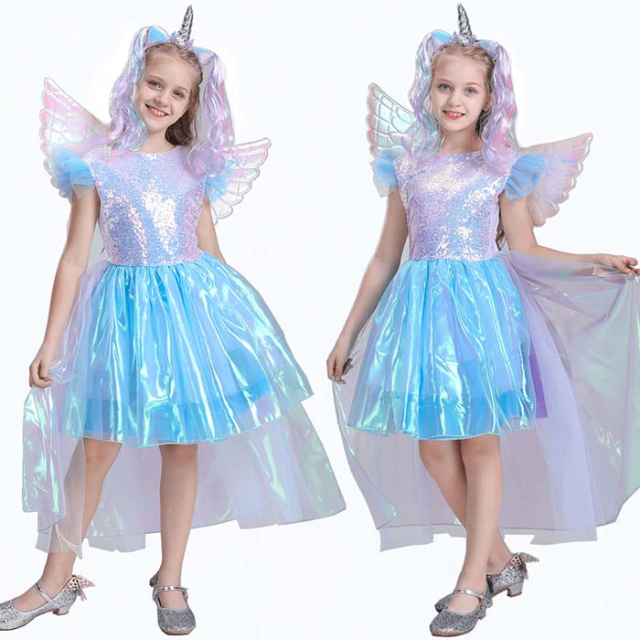 商品 ハロウィン コスプレ衣装 素材 ポリエステル 内容 3点セット：ワンピース+髪飾り+翼 サイズ S-100 着丈80 バスト32 ウエスト34 M-120 着丈85 バスト34 ウエスト26 L-130 着丈90 バスト36 ウエスト...