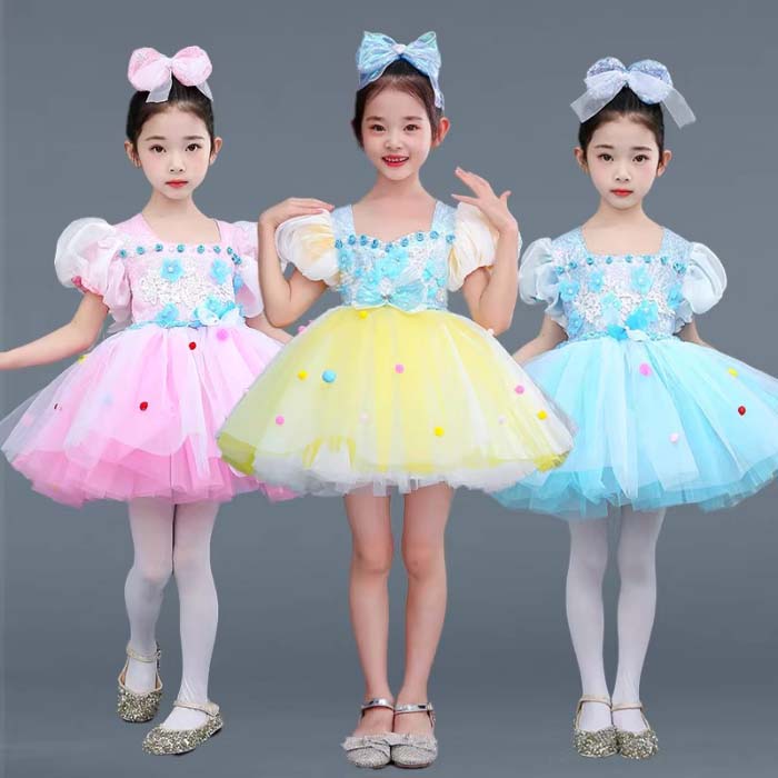 商品 ダンス衣装 ワンピース+髪飾り+タイツ 素材 ポリエステル サイズ 100cm 身長目安90-100cm　体重目安12kg内 110cm 身長目安100-110cm　体重目安14-16kg 120cm 身長目安110-120cm　体重...