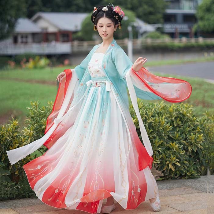 商品 漢服 広袖+キャミソール+スカート 素材 ポリエステル サイズ S 身長155cm　バスト90cm　スカートの着丈94cm M 身長160cm　バスト92cm　スカートの着丈97cm L 身長165cm　バスト95cm　スカートの着丈...