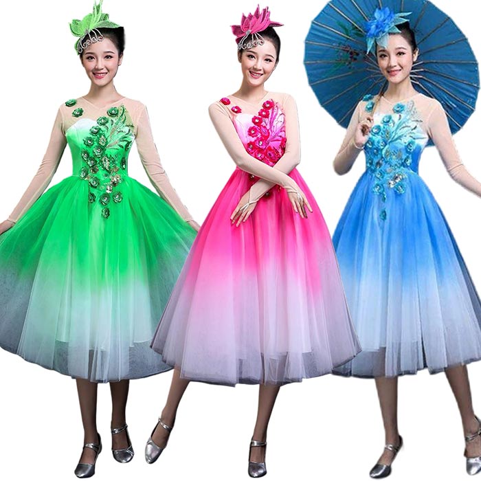 商品 ダンス衣装 内容 ワンピース+髪飾り 素材 ポリエステル サイズ S　バスト83cm　ウエスト67cm　ヒップ93cm M　バスト87cm　ウエスト70cm　ヒップ97cm L　バスト90cm　ウエスト74cm　ヒップ100cm XL...