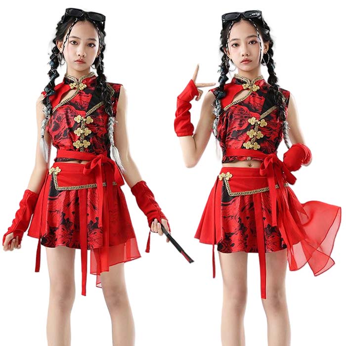 商品 キッズ ダンス衣装 内容 3点set:トップス+スカート+アームカバー 4点set:3点set+扇子 素材 ポリエステル サイズ 110 120 130 140 150 160 170 180 ご了承いただきたいこと： ・採寸サイズな...