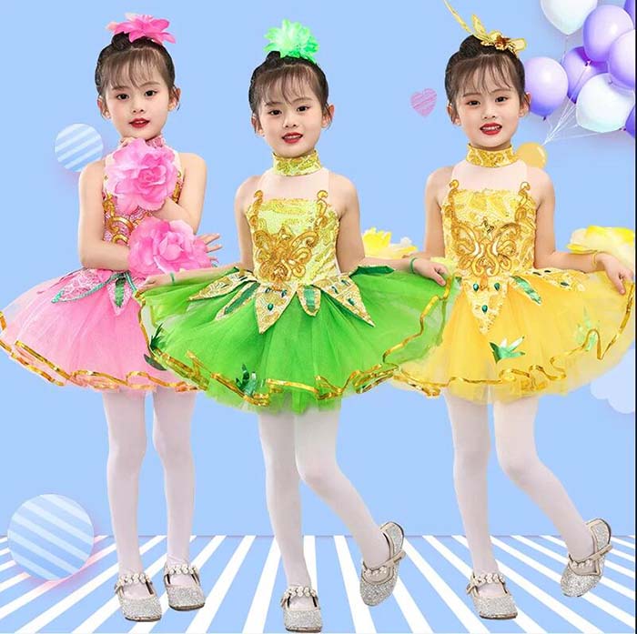 商品 ダンス衣装 内容：ワンピース+花の髪飾り+腕飾り 素材 ポリエステル サイズ 110cm 身長105-110cm 120cm 身長115-120cm 130cm 身長125-130cm 140cm 身長135-140cm 150cm ...