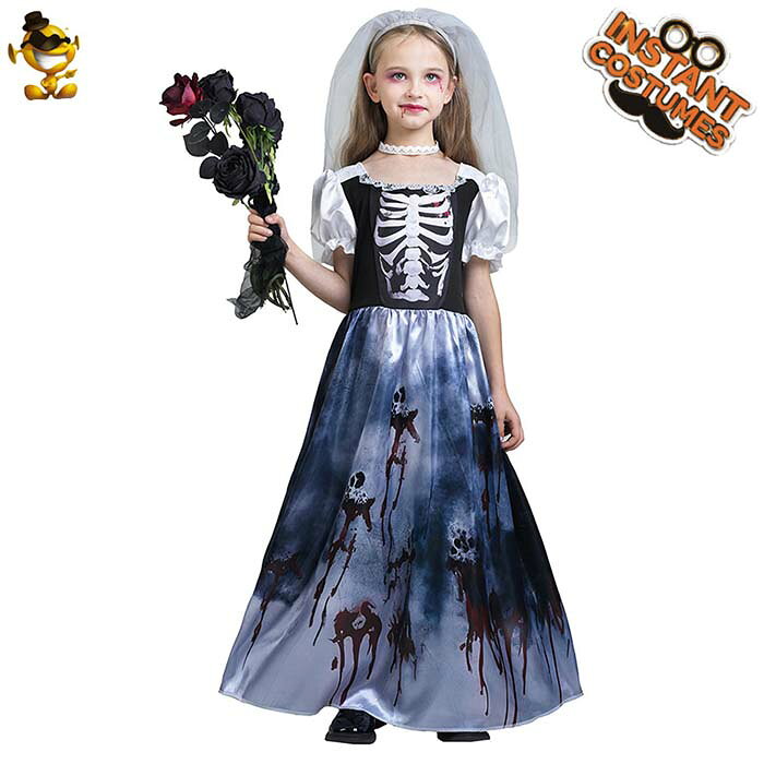 商品 ハロウィン衣装 商品内容 3点セット：髪飾り+ワンピース＋チョーカー 素材 ポリエステル サイズ S 身長目安104-116cm バスト60cm ウエスト55cm ヒップ62cm M 身長目安122-134cm バスト67cm ウエス...