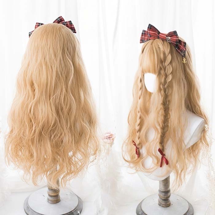 商品 ウィッグ単品 髪飾りはついていません。 素材 耐熱ファイバー サイズ 長さ：66cm ご了承いただきたいこと： ・採寸サイズなので若干の誤差がある場合がございます。 ・お使いのモニターの設定状況により、実際のカラーの色味と異なる場合ご...