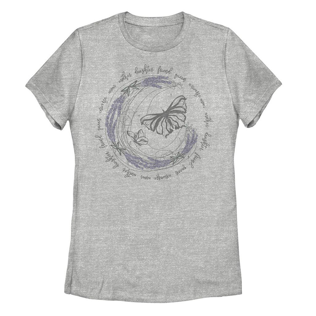 ブランド名Licensed Character性別womens, juniors (teens)商品名Butterfly Sketch Quote Graphic TeeカラーAthletic/Heather