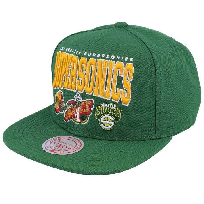 ブランド名Mitchell & Ness性別Men(メンズ)商品名Seattle Supersonics Champ Stack Green Snapbackカラー・Green