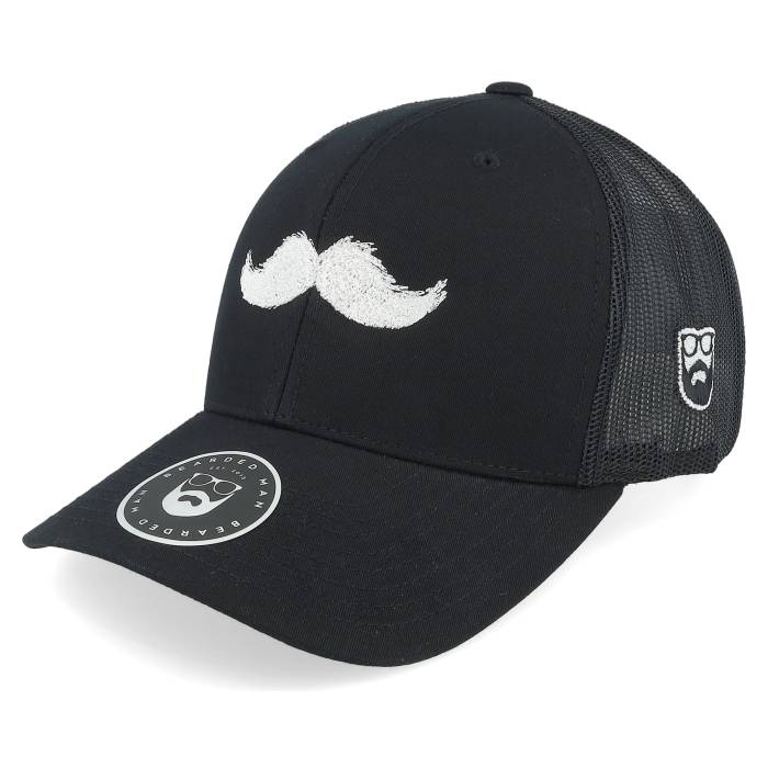 ブランド名Bearded Man性別Men(メンズ)商品名White Moustache Movember Black A-Frame Truckerカラー・Black