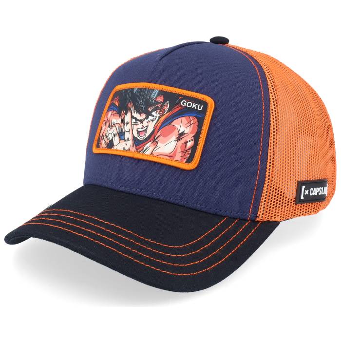 ブランド名Capslab性別Men(メンズ)商品名Dragon Ball Goku Orange/Blue/Black A-Frame Truckerカラー・Blue