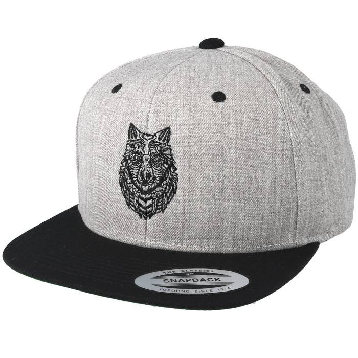 ブランド名Tattoo Collective性別Men(メンズ)商品名Zentangle Wolf Heather Grey/Black Snapbackカラー・Grey