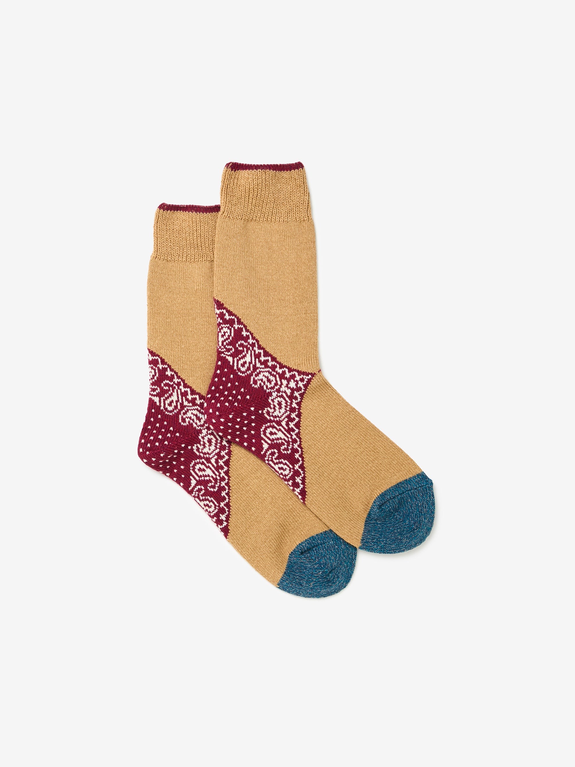 ブランド名Kapital性別Unisex(ユニセックス)商品名96 Yarns Heel Paisley Bandana Socks (Red)カラーRed
