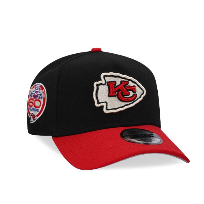 ブランド名New Era性別Men(メンズ)商品名Kansas City Chiefs 60 Seasons Two Tone 9Forty A Frame Snapback Hatカラー・Black