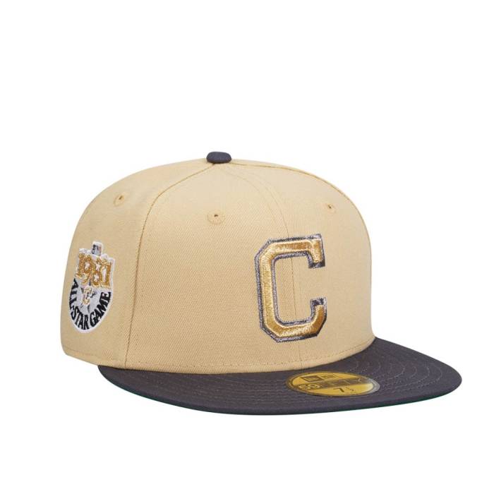 ブランド名New Era性別Men(メンズ)商品名Cleveland Indians All Star Game 1981 Vegas Bold Gold Two Tone Edition 59Fifty Fitted Hatカラー・White