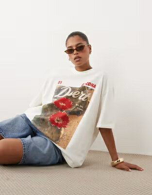 ブランド名ASOS Curve性別Women(レディース)商品名ASOS DESIGN Curve oversized t-shirt with Arizona desert graphic in creamカラーCREAM