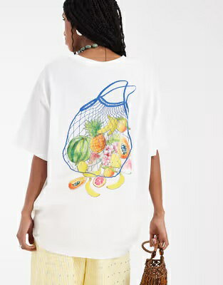 ブランド名Vero Moda性別Women(レディース)商品名Vero Moda fruit market oversized graphic T-shirt in whiteカラーBright/White