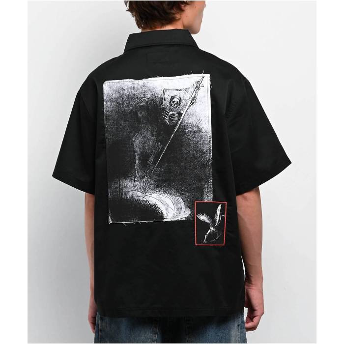 ブランド名Welcome Skateboards性別Men's(メンズ)商品名Welcome Dark Age Black Zip Work Shirtカラー・Black