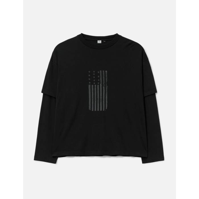 ブランド名Polyteru性別Unisex(ユニセックス)商品名Graphic Double Layer Tee (American Flag)カラー・Black