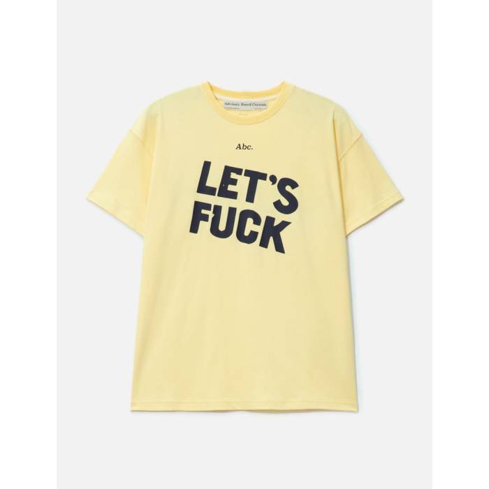 ブランド名Advisory Board Crystals性別Men(メンズ)商品名Abc. Let's Fuck Short Sleeve Teeカラー・Raffia Yellow