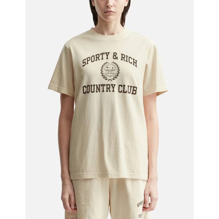 ブランド名Sporty & Rich性別Women(レディース)商品名Varsity Crest T-Shirtカラー・Cream/Chocolate