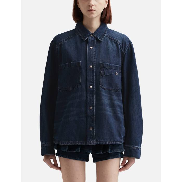 ブランド名Lesugiatelier性別Women(レディース)商品名Pin-Tuck Denim Shirtカラー・Dark Blue