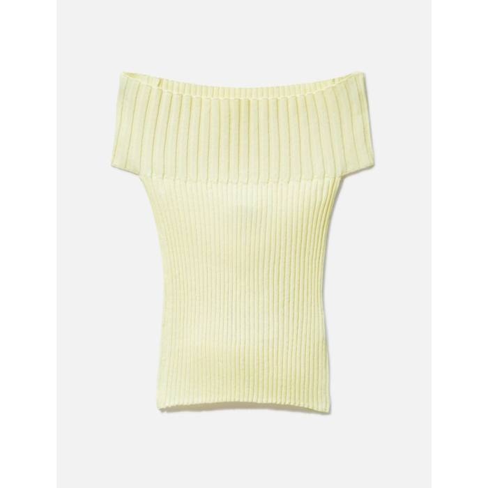ブランド名Anggae性別Women(レディース)商品名Off Shoulder Rib Topカラー・Lemon