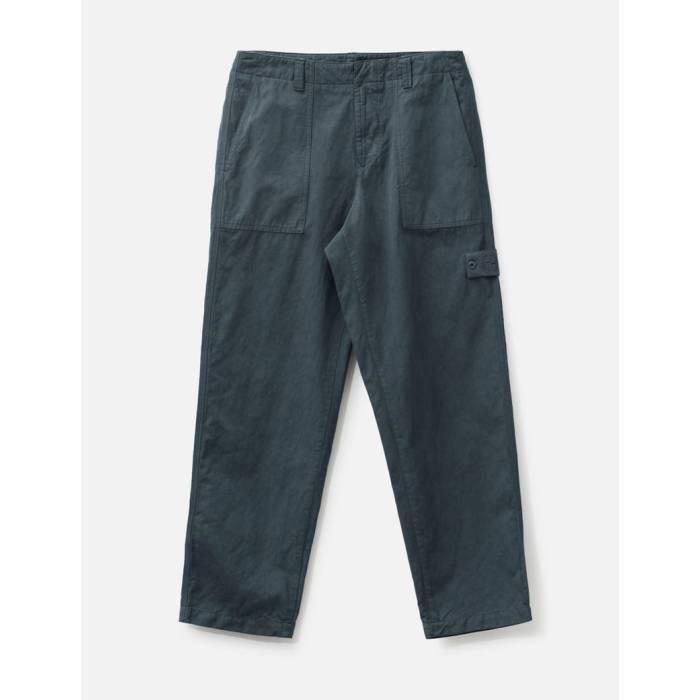 ブランド名Stone Island性別Men(メンズ)商品名Cotton Linen Canvas_S.i.ghost Fatigue Trousersカラー・Slate Blue