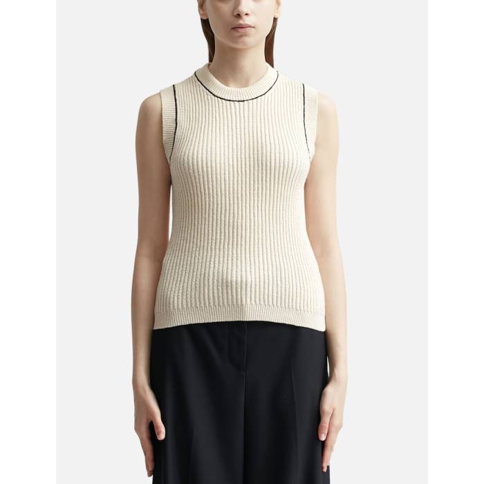 ブランド名Ami性別Women(レディース)商品名Ribbed Sleeveless Sweaterカラー・Natural White