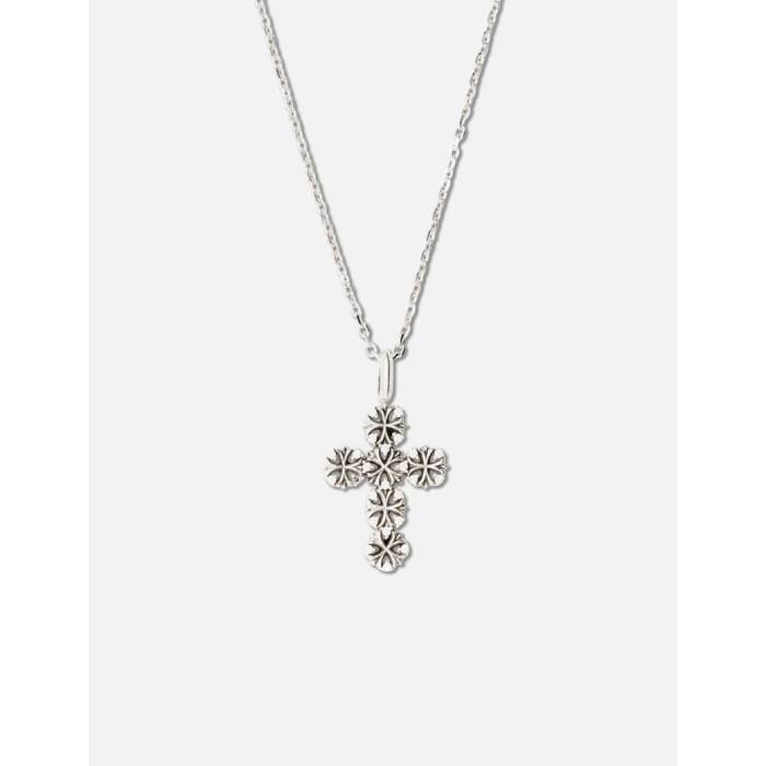 ブランド名Midnightfactory性別Unisex(ユニセックス)商品名Maltese-Cross Quadruplets Cross Pendant Necklaceカラー・Oxidised &Amp; White Stones