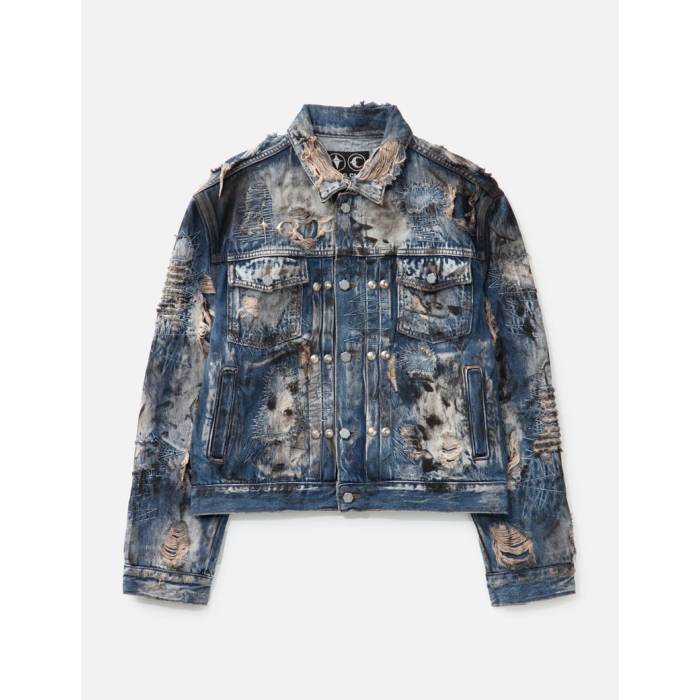 ブランド名Thug Club性別Men(メンズ)商品名Hard-Washed Damaged Denim Jacketカラー・Blue