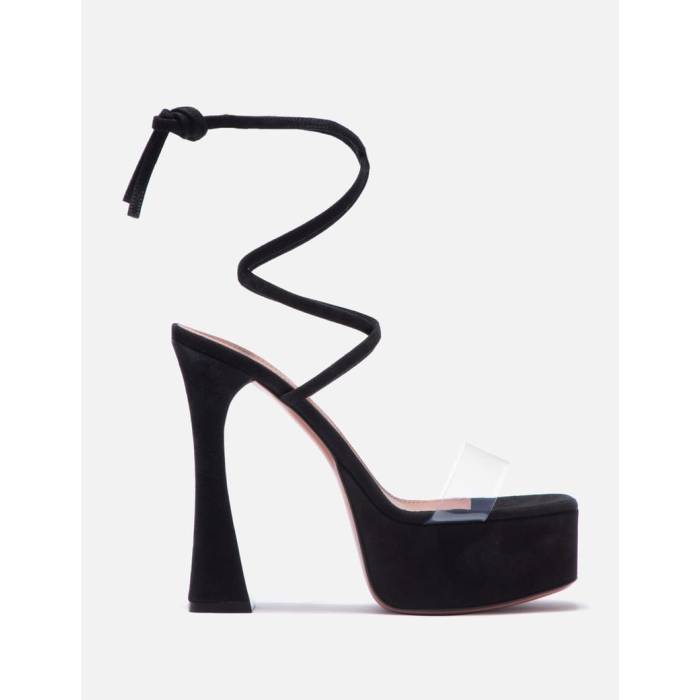 ブランド名Amina Muaddi性別Women(レディース)商品名Sita Platform Sandalsカラー・Black Suede