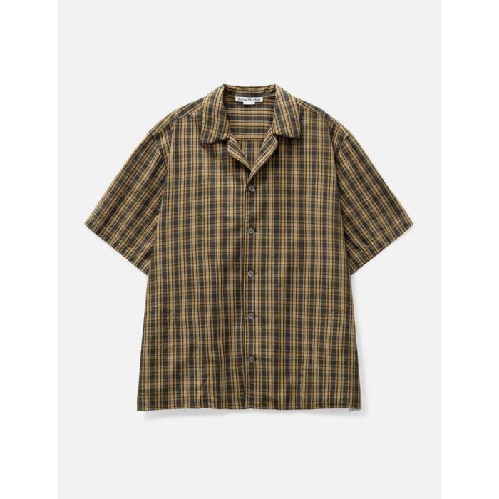 ブランド名Acne Studios性別Men(メンズ)商品名Short Sleeve Button-Up Shirtカラー・Brown/ Green