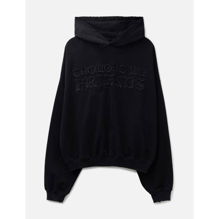 ブランド名Thought We Friends性別Unisex(ユニセックス)商品名"Soloman" Embroidered Hoodie In Washed Blackカラー・Black