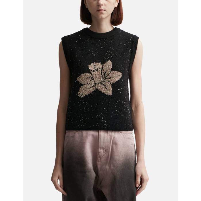 ブランド名Lesugiatelier性別Women(レディース)商品名Merino Wool Blended Flower Vestカラー・Black