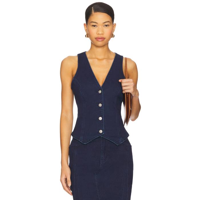 ブランド名Superdown性別Women(レディース)商品名Darlah Denim Vest Topカラー・Dark Denim
