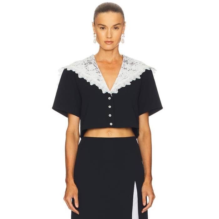 ブランド名Helsa性別Women(レディース)商品名The Sailor Shirt With Lace Collarカラー・Black