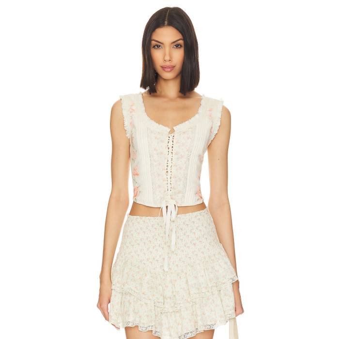 ブランド名Loveshackfancy性別Women(レディース)商品名Corvelle Bustier Top In Sandy Fieldsカラー・Hazy Sun
