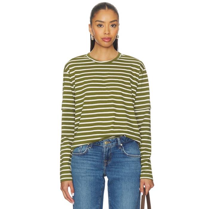 ブランド名Rat Boi性別Women(レディース)商品名Skate Long Sleeveカラー・Olive Stripe