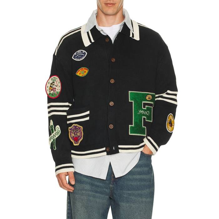 ブランド名Found性別Men(メンズ)商品名Varsity Patch Collared Cardiganカラー・Vintage Black