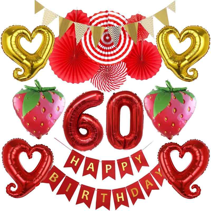 還暦祝いの風船飾り付け 60歳 誕生日 バルーン 記念日パーティー装飾 長寿祝い 女性 32インチ大きい数字 退職 レッド バースデー デコレーション人生の節目を祝うデコレーション 60歳という大きな節目である還暦のお誕生日を華やかな飾り付...