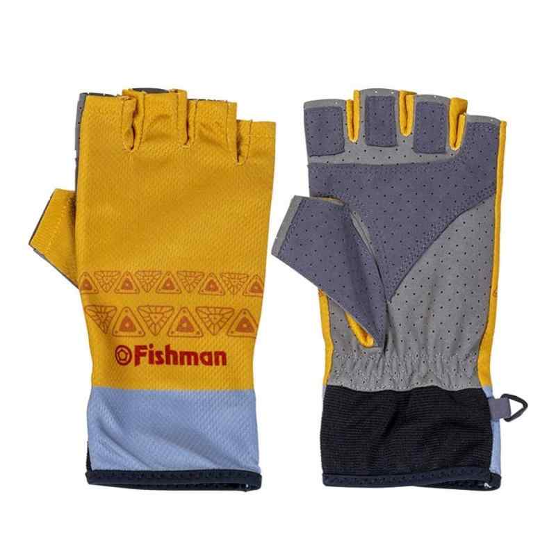 FISMAN(フィッシュマン) GB-202102 夏用5フィンガーレスグローブ オレンジ Mサイズ:M /手囲い:23～24カラー:オレンジ吸水速乾素材生地を採用甲側には伸縮性のあるポリウレタンを縫い込んでいる手首裏側にはスパンデックス（...