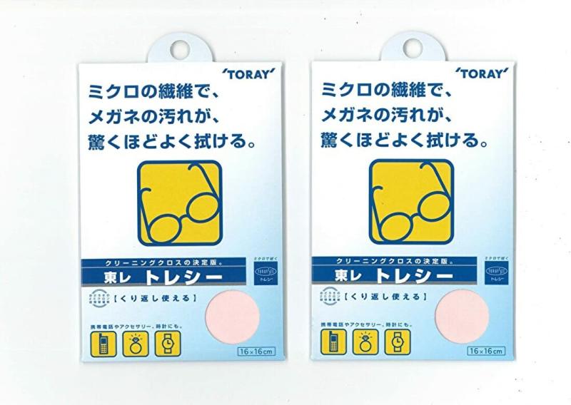 まとめ買い東レ トレシー 16×16cmクリーニングクロスの決定版。ミクロの繊維で、メガネの汚れが驚くほどよく拭ける。商品サイズ 1枚: 16×16cm材質：ポリエステル100%セット内容：カラー/スカイブルー、セージ2色組原産国 : 日本