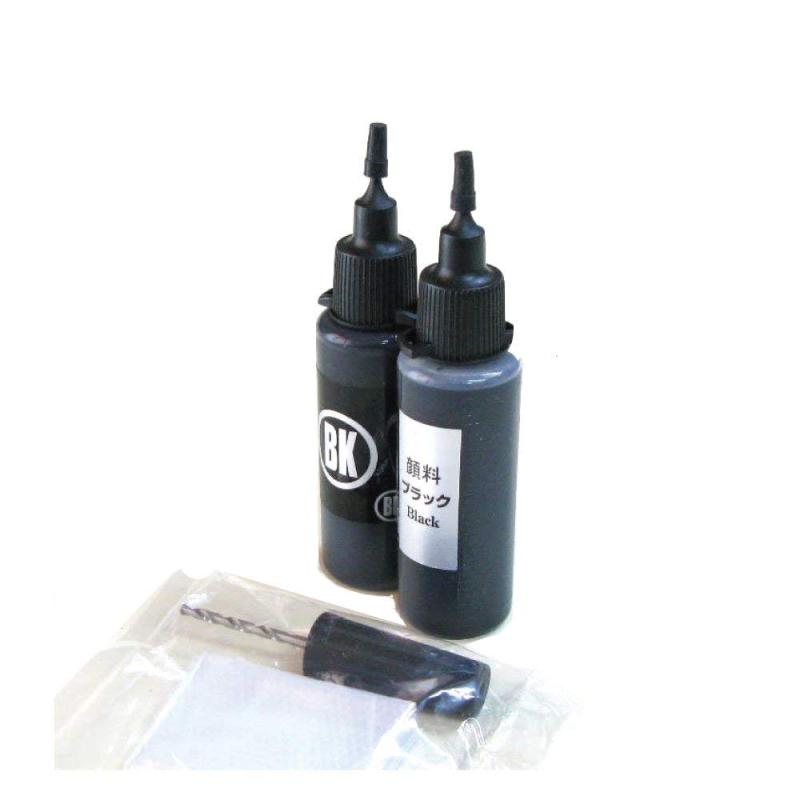 ゼクーカラー (NBC340BK3) 用 BC-365 BC-360 BC-345 BC-340 BC-310 対応 詰め替えインク ブラック 顔料 60ml (30ml×2本) 工具付き・残量無効化で繰り返し再生1.BC-365 / BC...