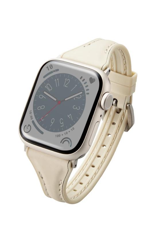 エレコム アップルウォッチ Apple Watch バンド 41mm 40mm 38mm / SE2 SE 8 7 6 5 4 3 2 1 対応 革 レザー TPU スリム