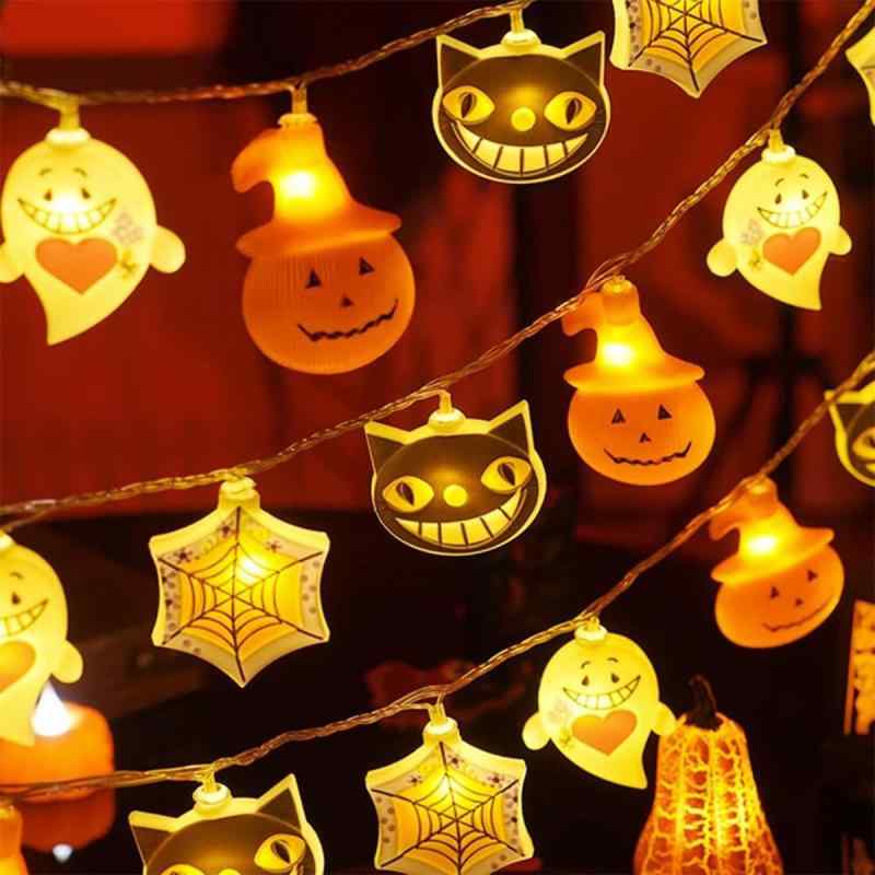 ハロウィン飾り かぼちゃライト ストリングライト LED ストリングライト ハロウィーン 飾りライト alloween装飾 USB式/電池式 ハロウィン 電飾 幽霊 カボチャ コウモリ 照明飾り お化け屋ハロウィンデコレーション：ハロウィン...