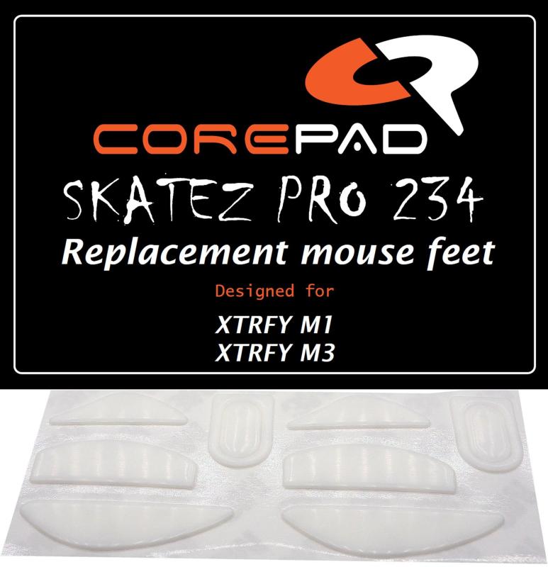 Corepad Skatez PRO XTR M1 RGB/XTR M3 RGB用マウスソール 2set対応マウス：M1 RGB / M3 RGB厚さ：0.8mm2セット付属100% フッ素樹脂(テフロン/PTFE)製