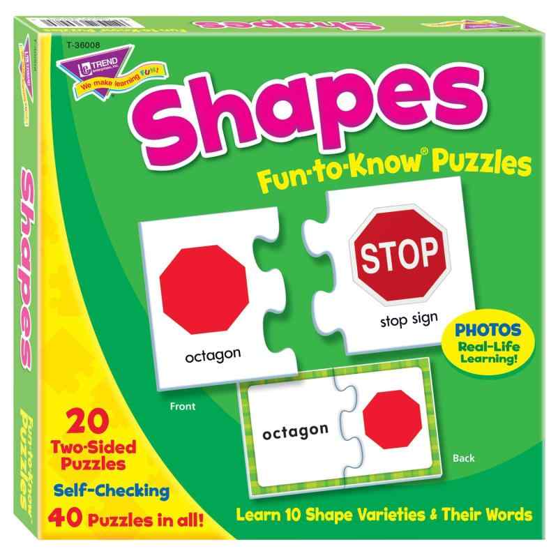 トレンド 英単語 パズル 形 Trend Fun to Know Puzzles Shapes T-36008ピース数 40枚ピースは両面に印刷されています。パズル組み合わせ40通り商品のパッケージが変更となる場合がございます。予めご了承く...