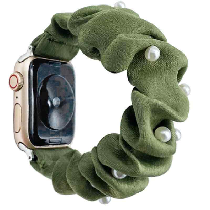 コンパチブル Apple Watch用 バンド シュシュ アップルウォッチ バンド パール系サイズに関して：Sサイズ：12.5cm~14cmの手首にフィットします Mサイズ：14cm~18cmの手首にフィットします モニターの発色の具合によ...