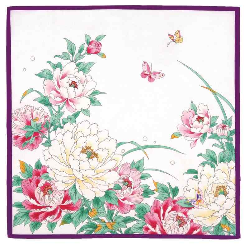 山本仁商店 en.gawa. 刺繡ハンカチ 牡丹