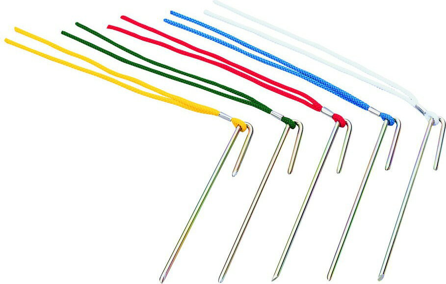 目立つようにヒモ2本仕様 ■サイズ釘：直径0.4×長さ14.8cm、ヒモ：長さ15cm ■重さ20g/1本 ■素材釘：スチール（ユニクロメッキ）、ヒモ：ナイロン ■色青目立つようにヒモ2本仕様 ■サイズ釘：直径0.4×長さ14.8cm、ヒモ...