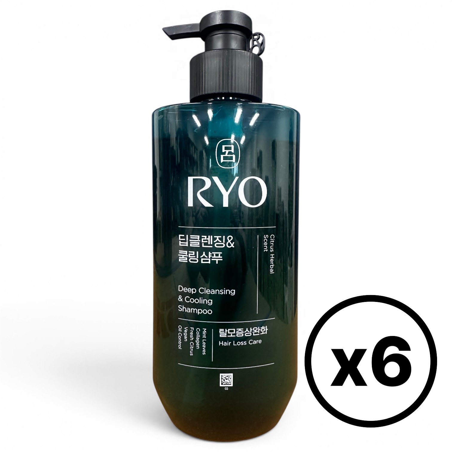 RYO 呂 ディープクレンジング&クーリング シャンプー480ml x 6本 *購入前の確認事項 必読* 1. 海外配送、韓国からの出荷 2. 日本税関通関のため個人の名前と住所で注文 3. 注文受付後2営業日以内に発送 4. 発送後4日~...