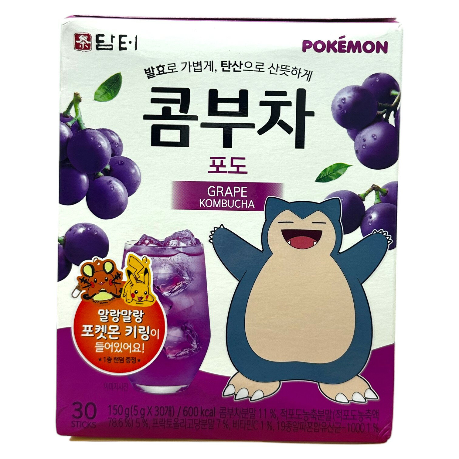 ダムト グレープコンブチャ 30スティック Damtuh Grape Kombucha 5g×30包 / 韓国発酵茶ブランド ダムト 正規品 ・韓国の発酵茶ブランド「ダムト」のグレープフレーバーコンブチャ ・コンブチャ11%＋グレープ果汁粉...